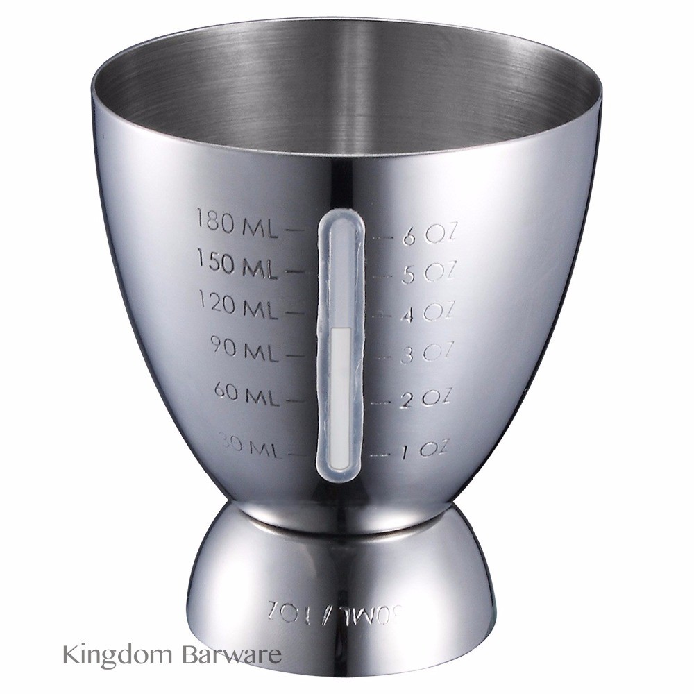 Bar Cocktail Jigger Measured Double 1-6 oz Measuring Jiggers, Stainless ...