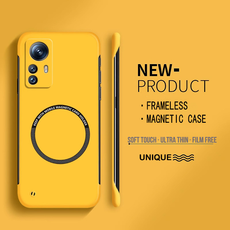 Ultra Thin Hard PC Magnetic Frameless Phone Case For Xiaomi Mi 13 13T 12 12T 11 Lite 11T 10 10T ...
