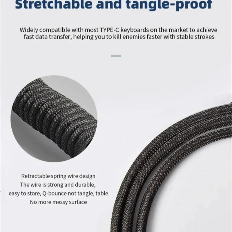 3M Custom Type C Mechanical Keyboard Coiled Cable USB Wire Mechanical ...