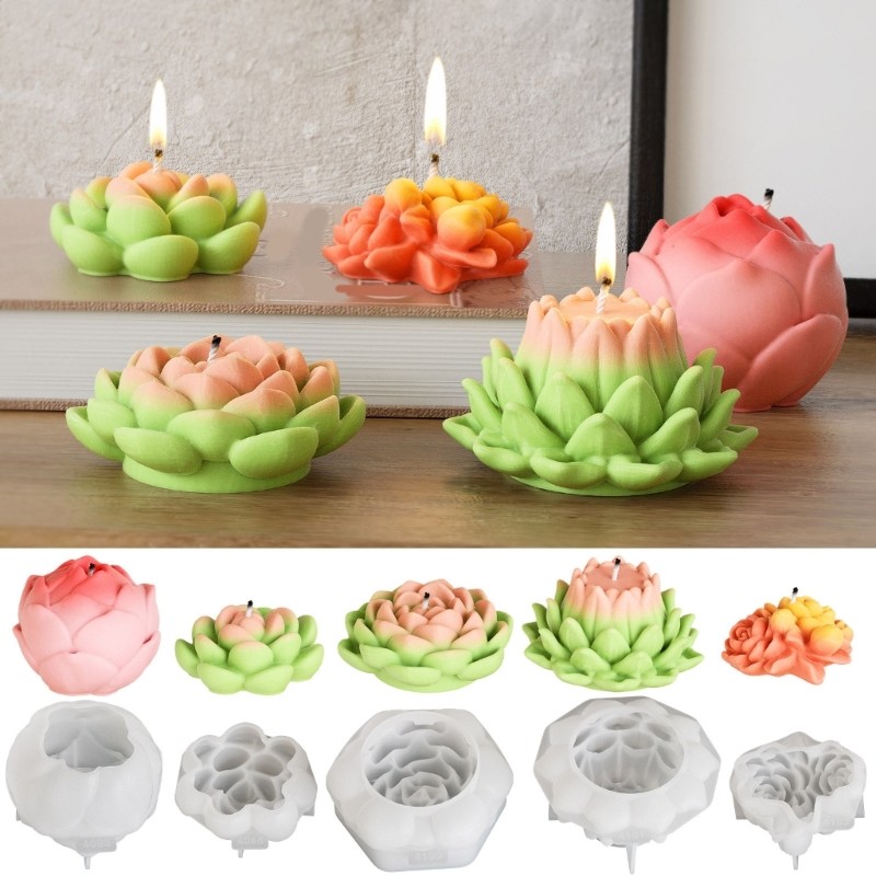 XI 3D Flower Shaped Mold Aromatherapys Mould Resin Desktop Decoration ...