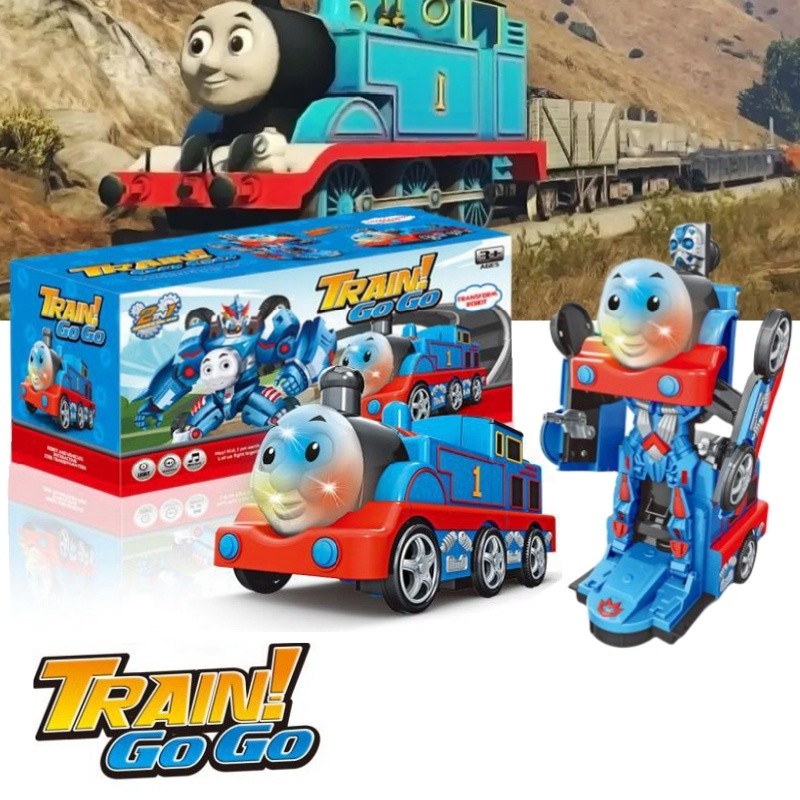 Thomas transformers toys for kids electric change to robot car wit ...