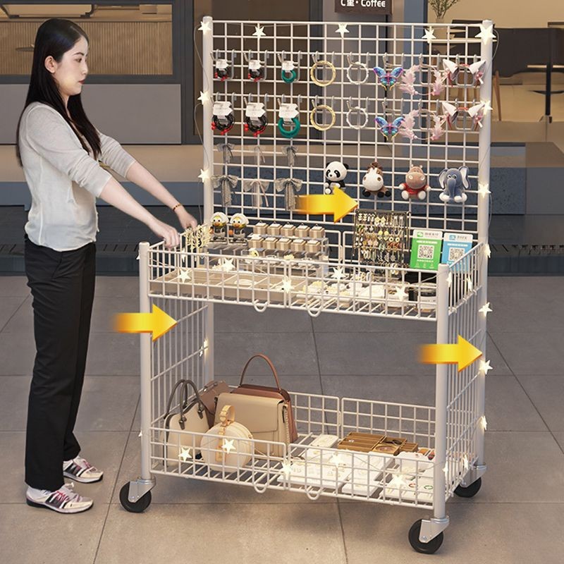 Bargain Rack Sale With Wheels Heavy Duty Folding Mobile Cart Display ...