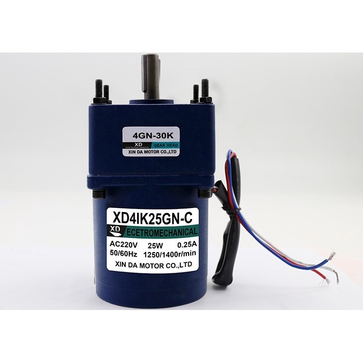 NEW 220V 25w AC gear reducer motor bracket slow speed single phase ...