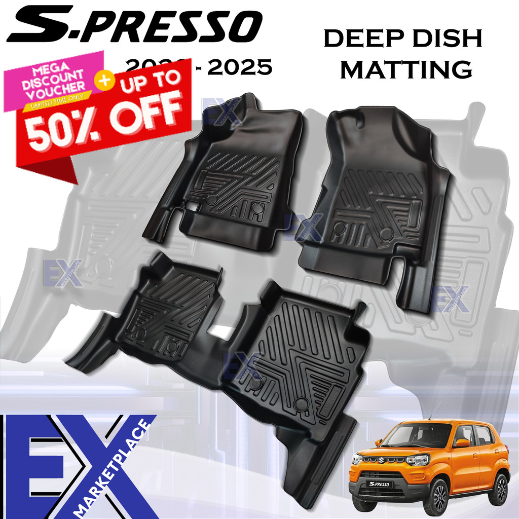 Suzuki Spresso 2020 to 2025 OEM 9D WITH EXTENSION Deep Dish Matting ...
