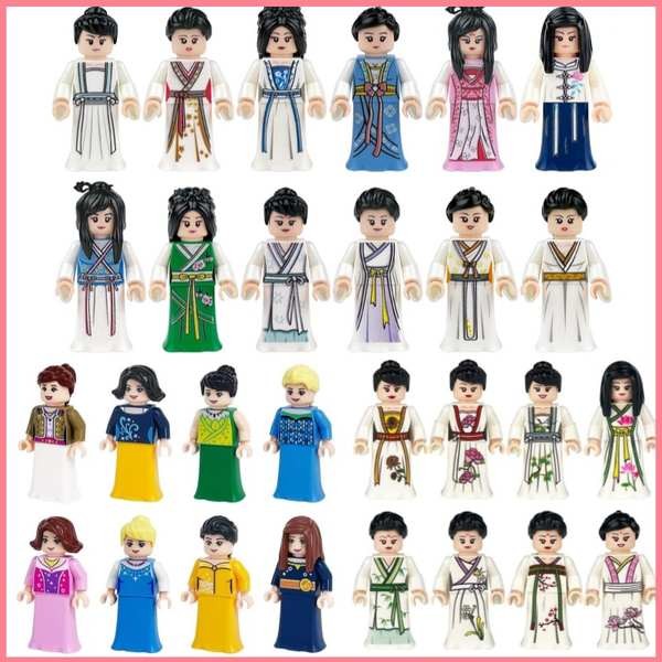 lego bricks Girl assembling toys, Lego bricks, teacher, doctor, figure ...