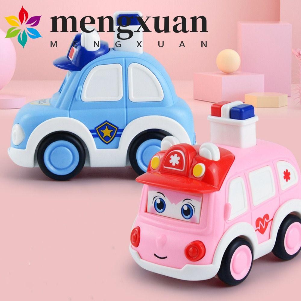 MENGXUAN Press and Go Car Toy, Police Car Fire Truck Push and Go Cars ...