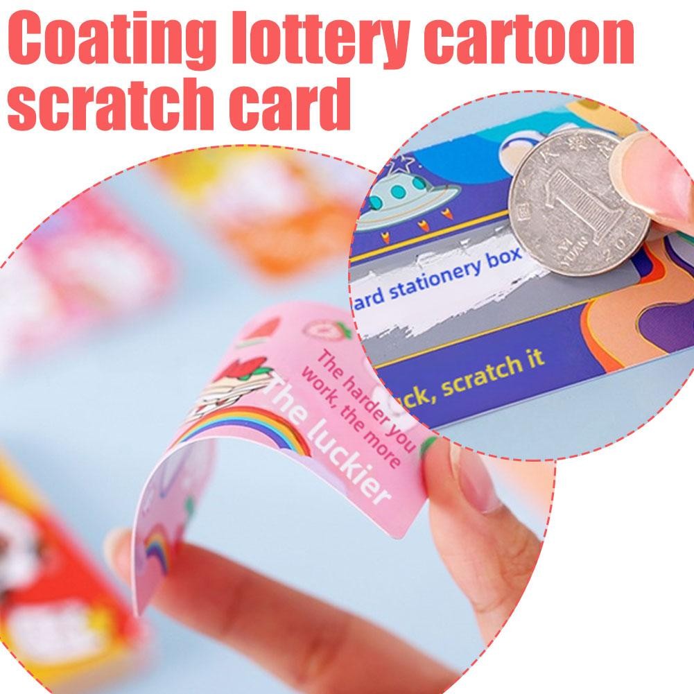 20pcs Cartoon Scratch Card Teacher Reward Student Scratch Raffle Card ...