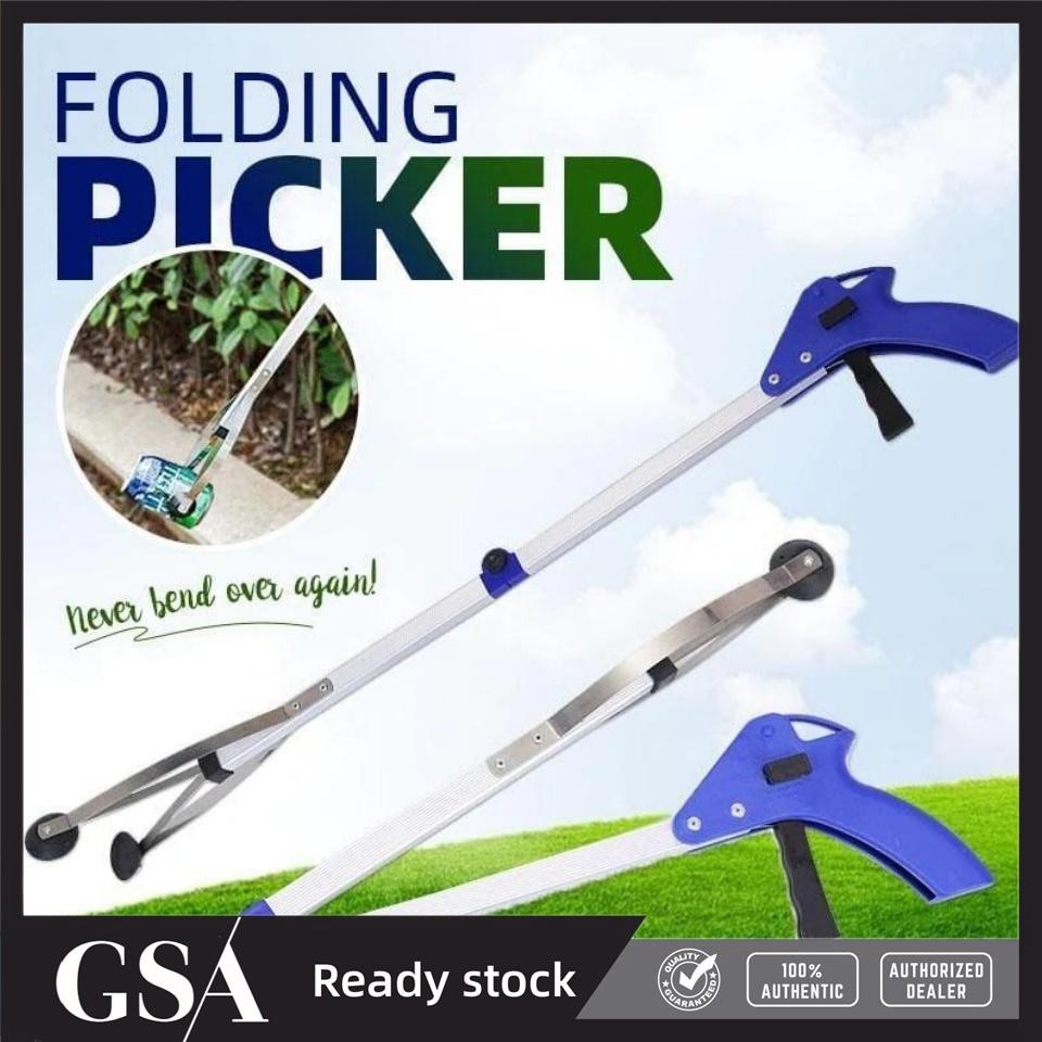 Korea Style 83cm Metal Extra Long Pick Tool Garbage Foldable Garbage ...