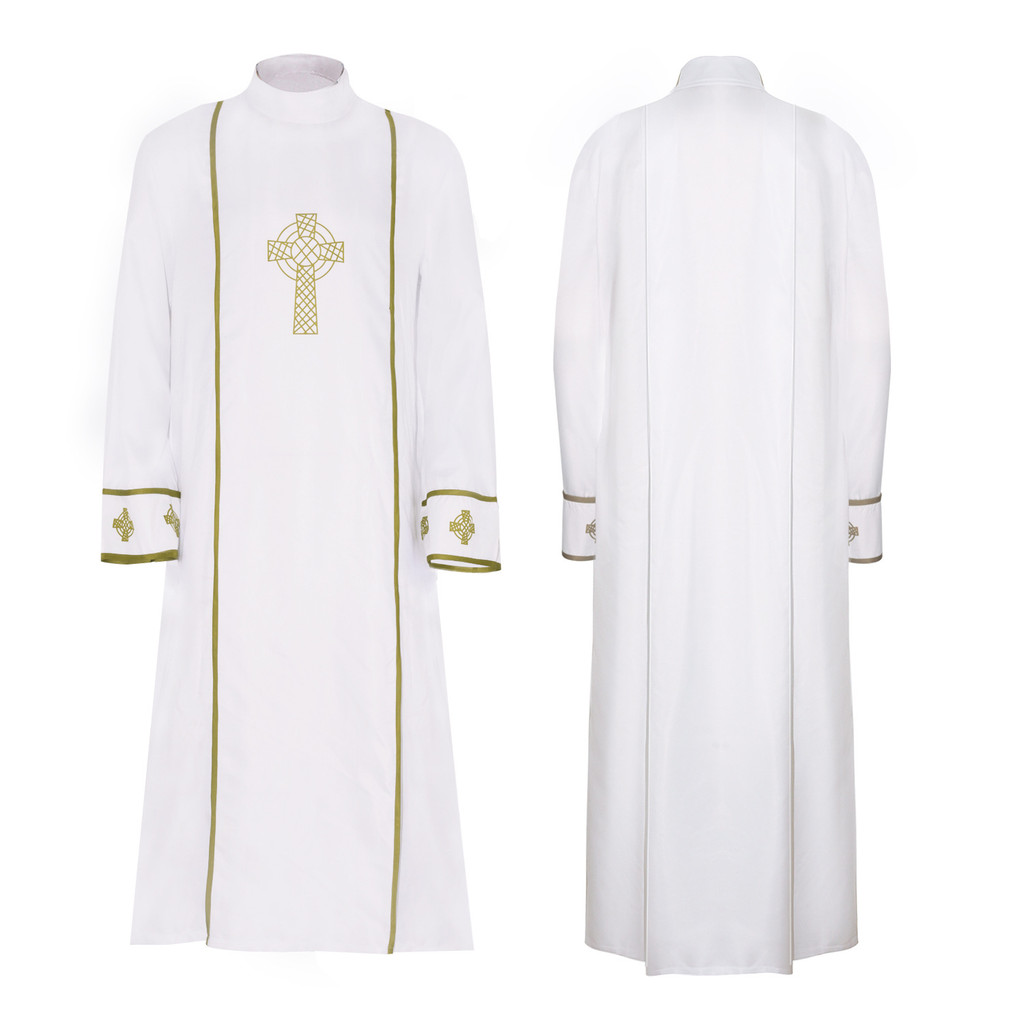 Cross White Tunic Robe Cassock Chasuble for Pastor | Shopee Philippines