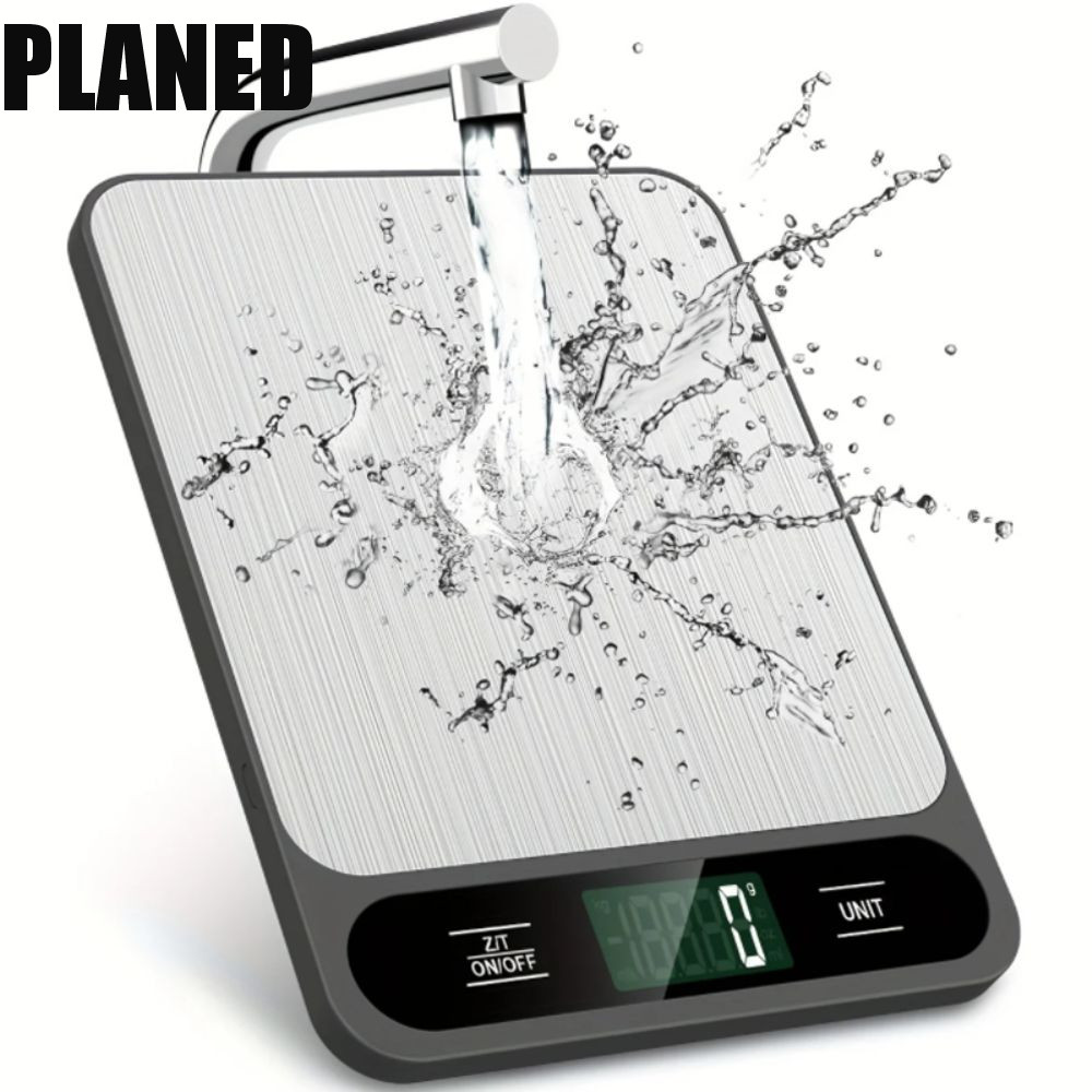 PLANED Kitchen Scales, Stainless Steel Accurate Portion Scale, 5kg 1g ...