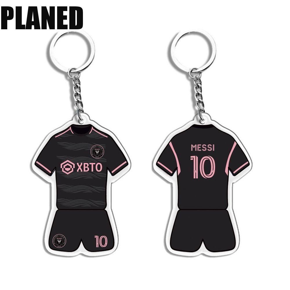 PLANED Football Keychain, Messi Ronaldo Football Star Keyring ...