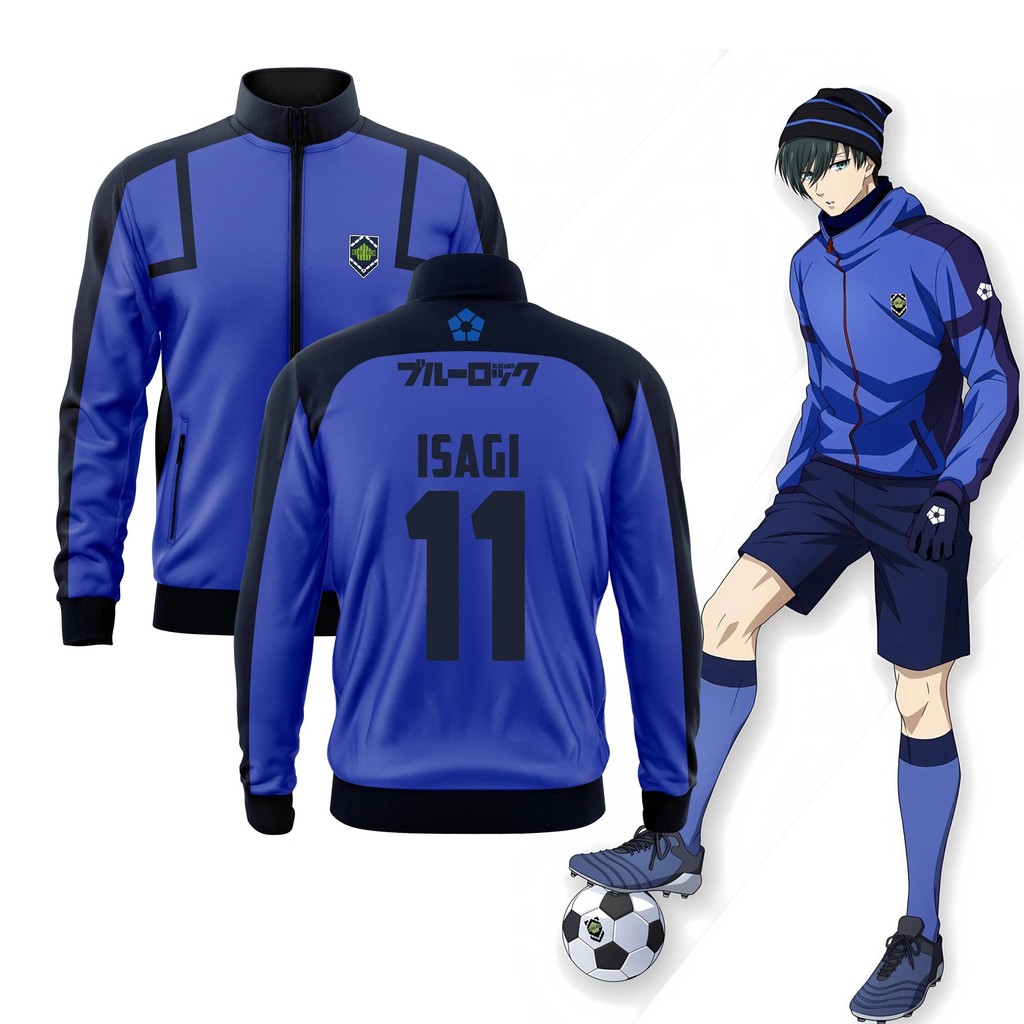 Anime Japanese Blue Lock Isagi Yoichi Football Jersey Jacket Cosplay ...