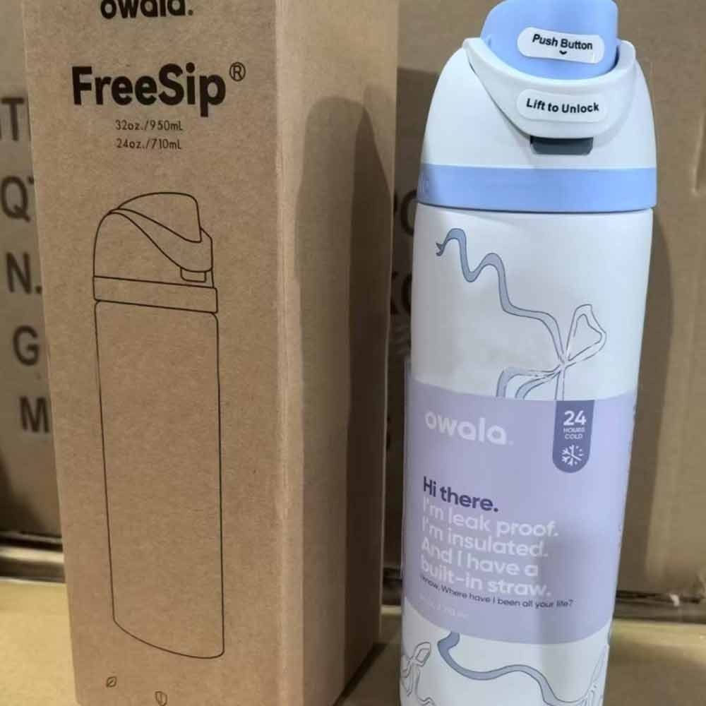 Owala Blue Bow Double layer Vacuum Insulated Cup 32OZ | Shopee Philippines