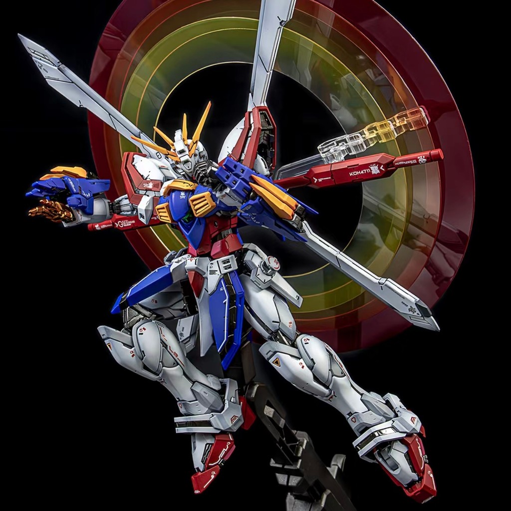 Repair Version RG God Gundam+Halo+Magic Claw+Double-Knife Weapon ...