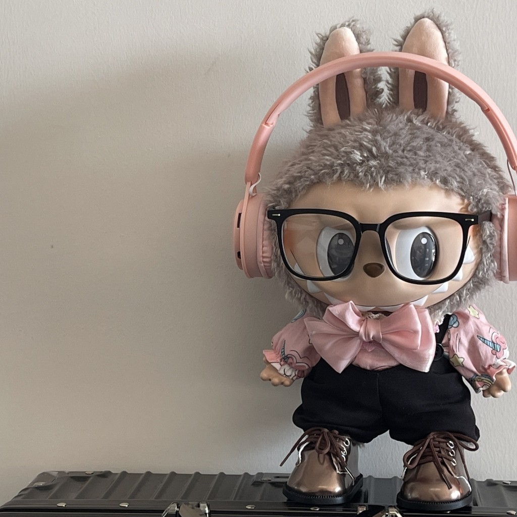 Sweet Cool 38cm Labubu Vinyl Doll Clothes Labu Pendant Set Baby Clothes ...