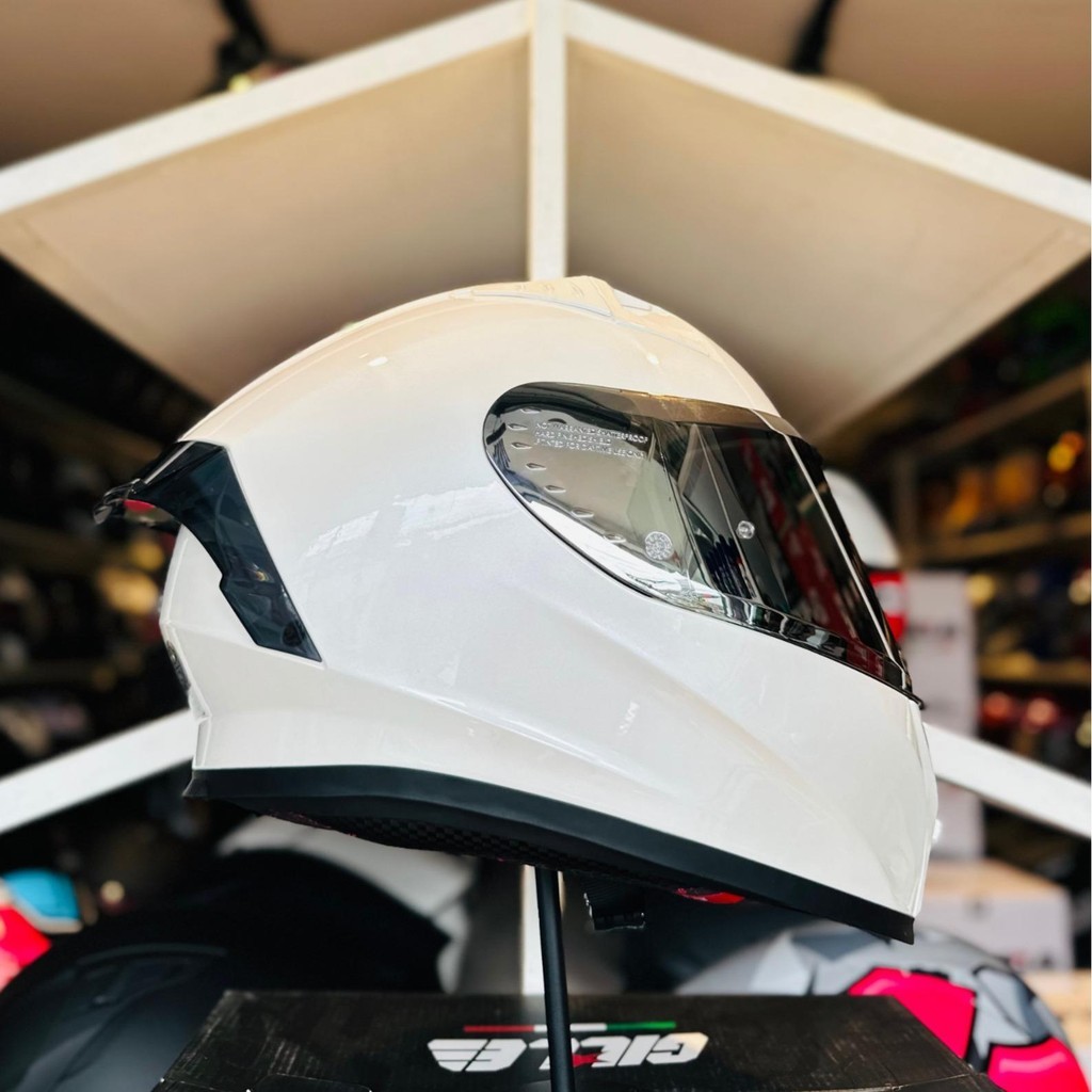 GILLE GTS V1 - FULL FACE HELMET - WHITE/MATTE BLACK/ GLOSS BLACK ...