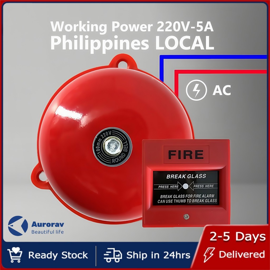 Fire Alarm Bell Manual Switch 4"/6"/8"/10"/12" Home Safe Mall Office ...