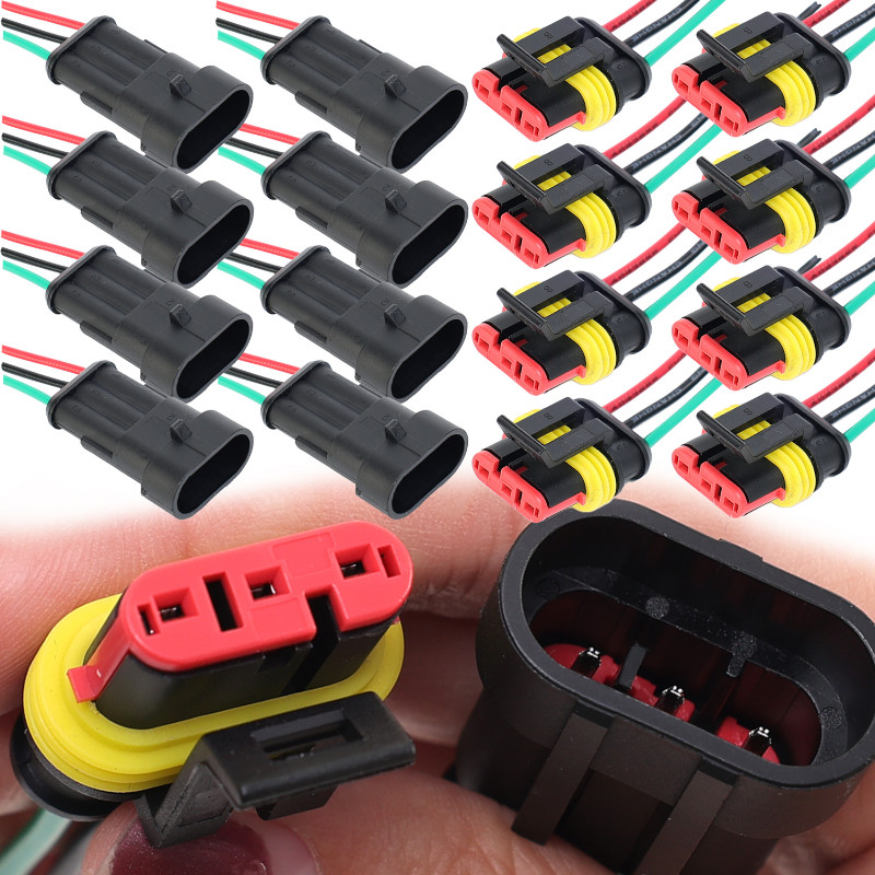 5 Sets Car Electrical Wire Connector - Durable Car Cable Adapter - 3 ...