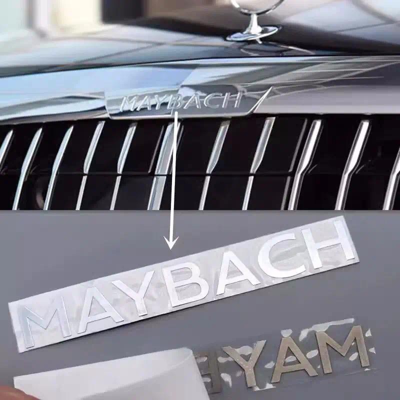 Silver Metal Maybach logo For Mercedes-Benz S-Class S450 S560 S680 ...