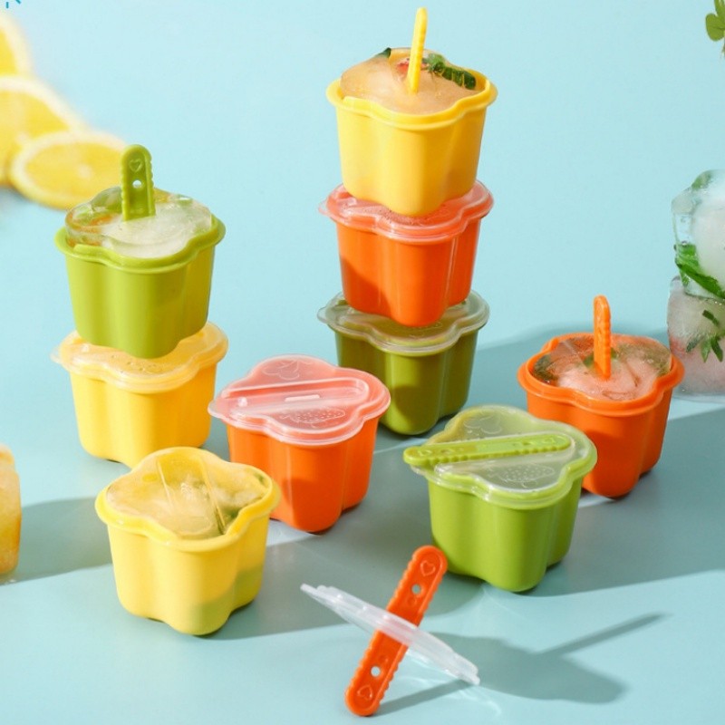 Food Grade Ice Cube Mold Mini Fruit Jelly Popsicle Summer Handheld Ice ...