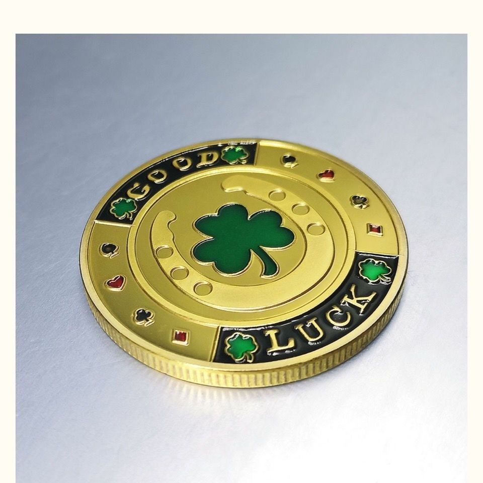 Ready Stock Free Shipping Las Vegas Clover Good Luck Coin Commemorative ...