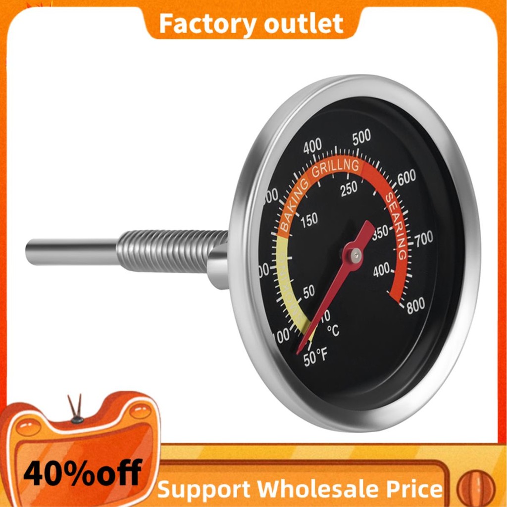 In Stock Grill Thermometer Smoker Temperature Gauge Charcoal Grill Pit ...