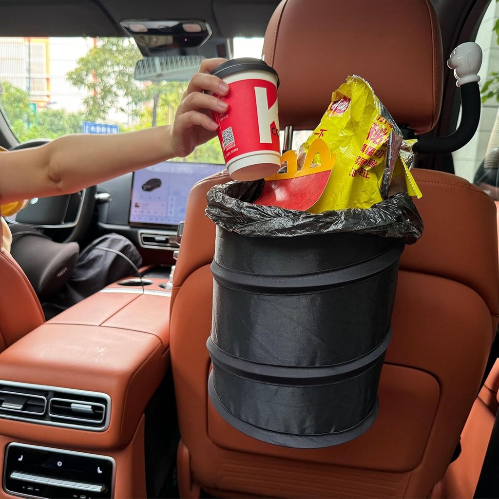 Car Trash Can, Collapsible Pop-up Car Trash Can, Car Trash Bag Garbage ...