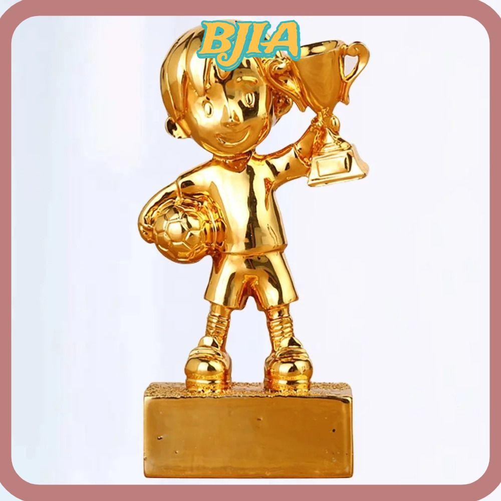 BJA Gold Silver Bronze Trophy, Resin Golden Best Player Award Cup ...