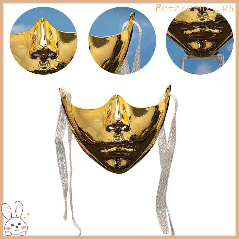 PP Painted Beauty Masquerade Party Aesthetic Mechanical Half Face for ...