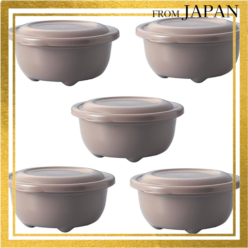 Rice storage container (5 pieces) 250ml Beige Made in Japan Dishwasher ...