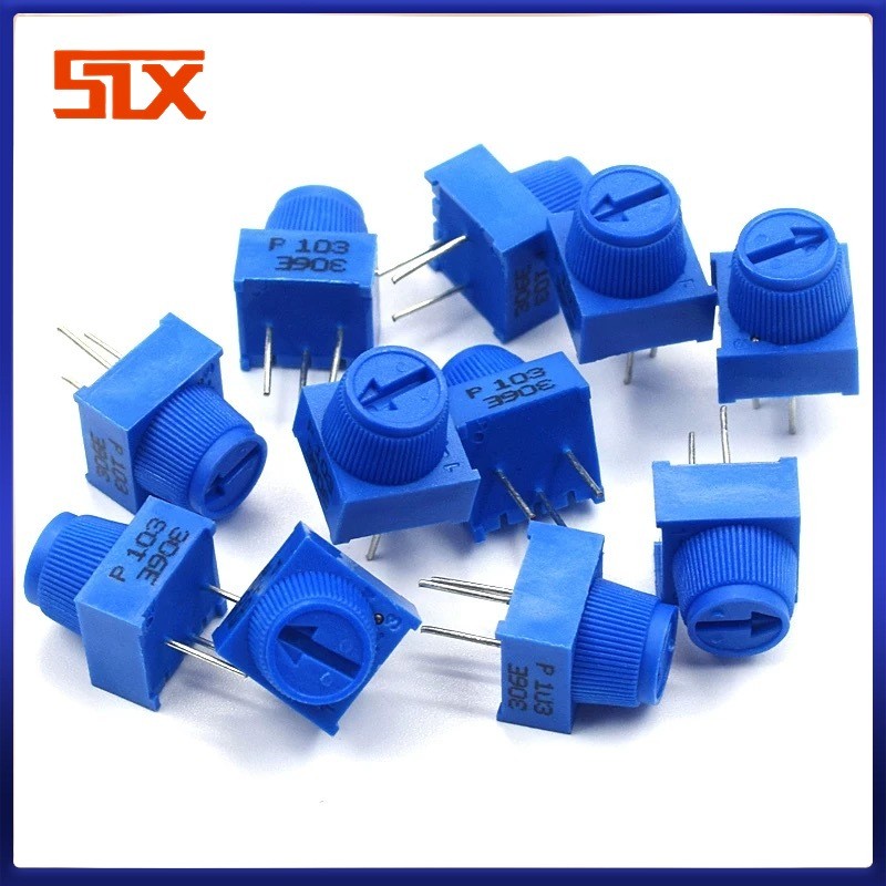 10/5Pcs Trim Pot Trimmer Potentiometer Single Turn with Knob resistor ...