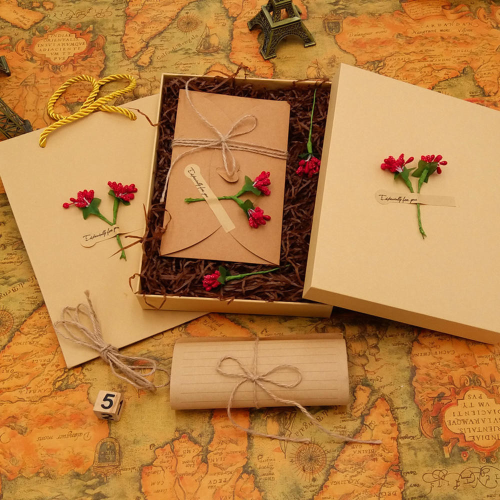 Love Letter Box Romantic Valentine's Day Letter Paper Envelope Set with ...