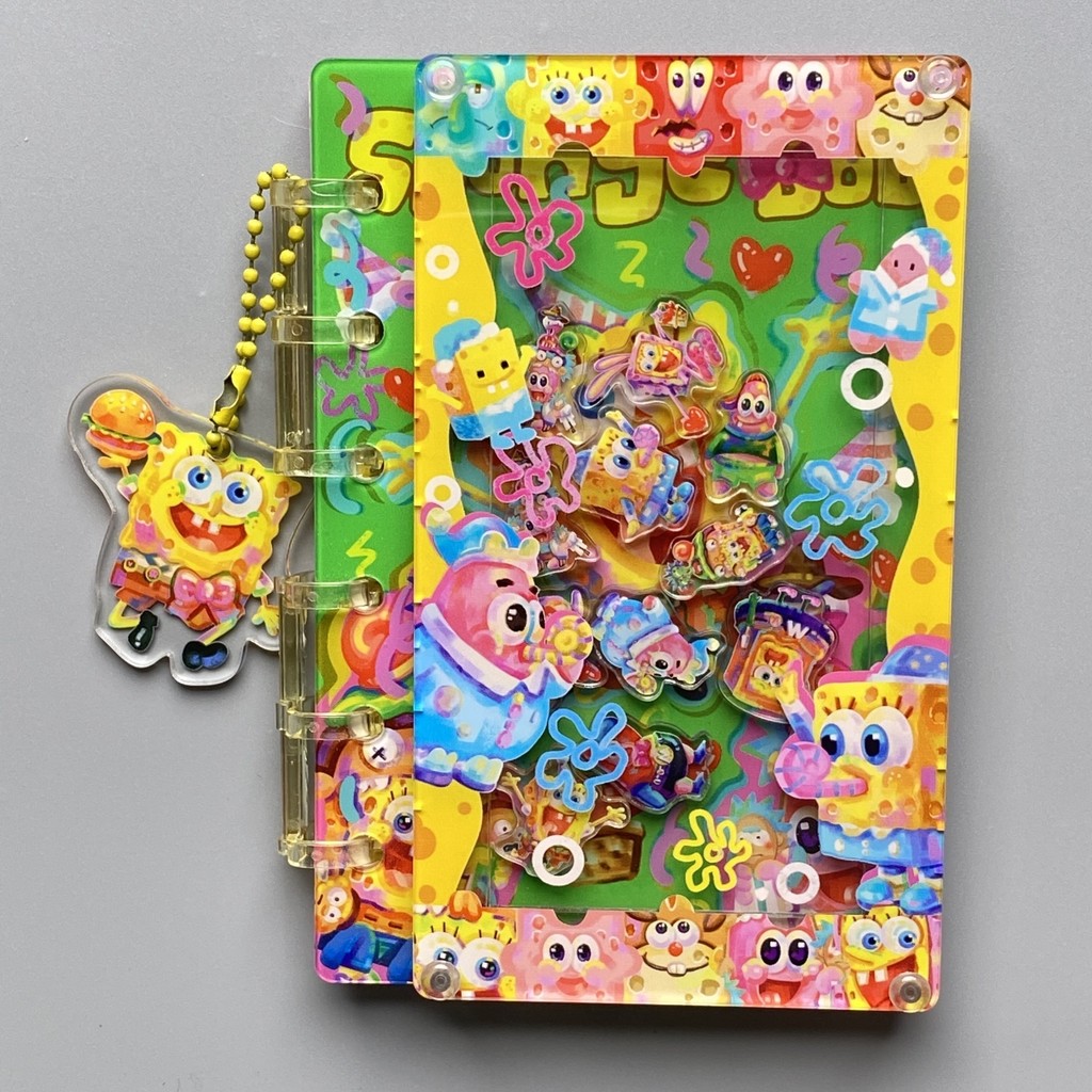 Dopamine Loose-leaf Notebook Acrylic Notebook [Shake SpongeBob ...