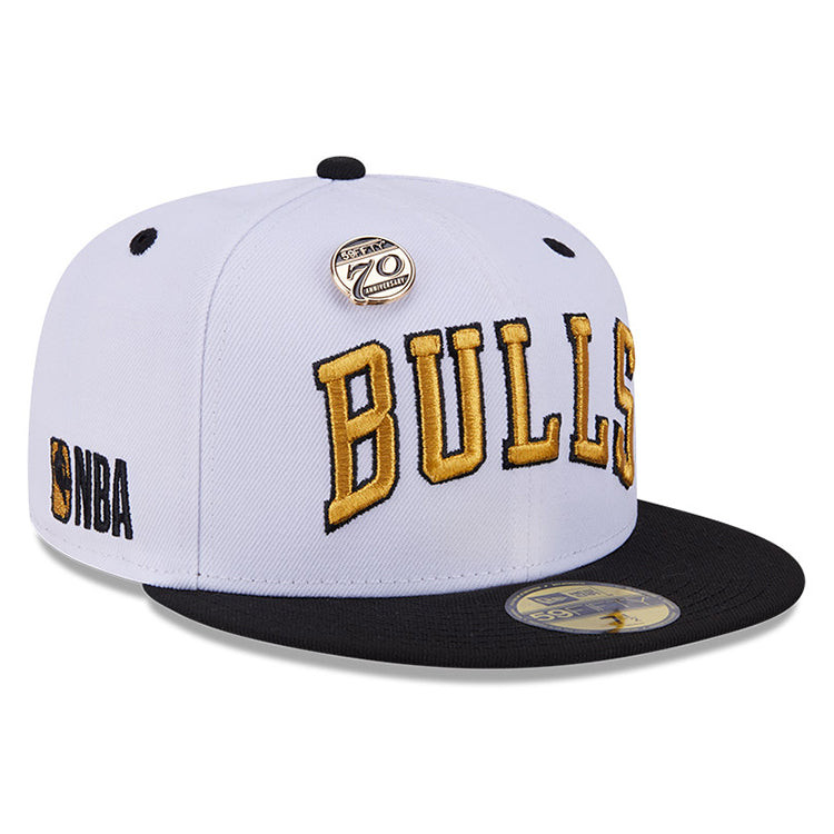 Chicago Bulls NBA 59FIFTY Day 2024 White on Black 59FIFTY Fitted Cap ...