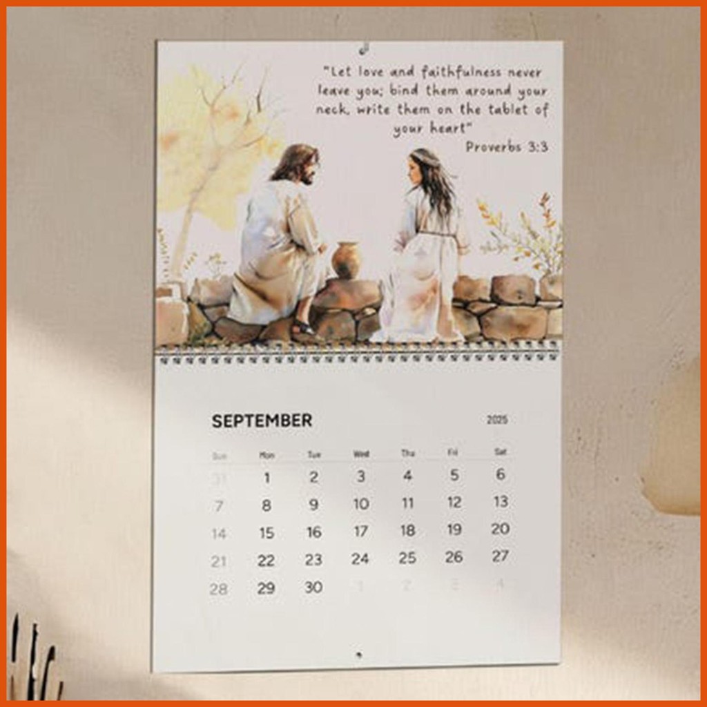 Monthly Calendar 2025 Christian Decorative Wall Calendar Jesus Christ ...