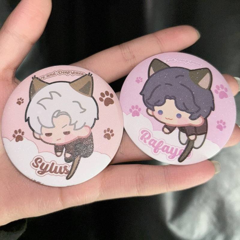 Cute Cat Dress Up Game Cartoon Love and Deepspace Badge Xavier Zayne ...