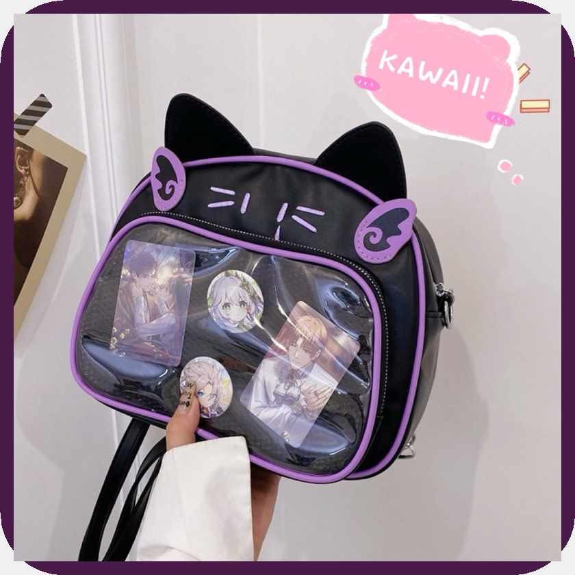 Kawaii~sR>Neko#v`Cat+YL@SW@design+AZ@Ita+Ur@bag+fY@sling+Vv[bag backpack Japanese Fashion Otaku ...