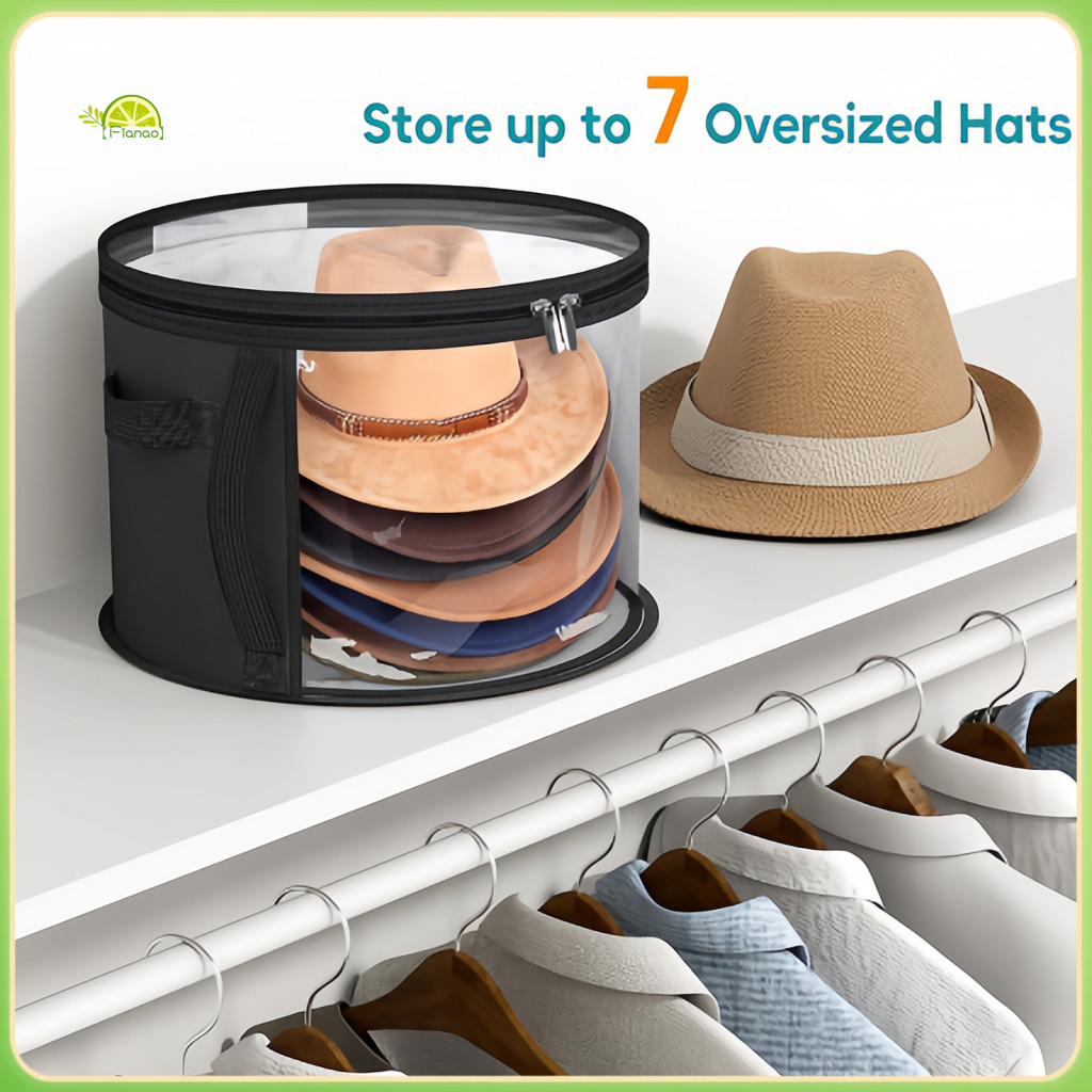 Baseball Cap Storage Box Cowboy Hat Organizer Case Large Capacity Clear ...