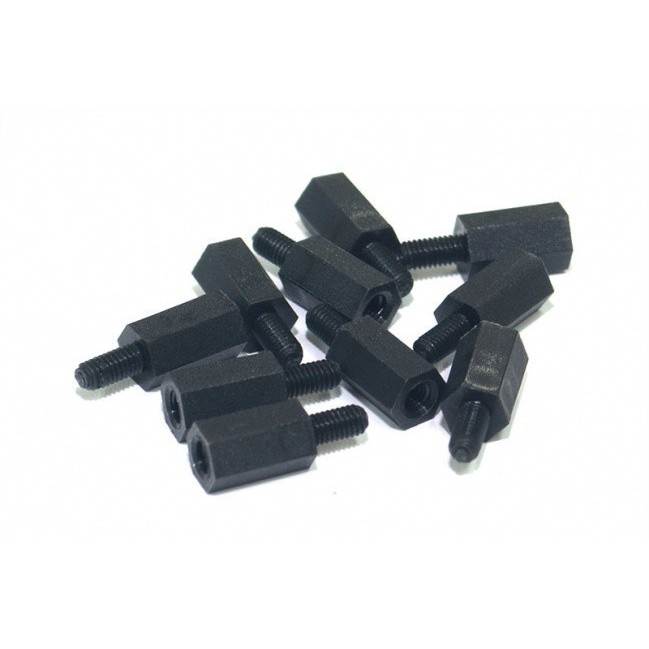 M3*15+6mm Black Nylon Hex Spacer Standoff Female Male M3x15+6mm ...