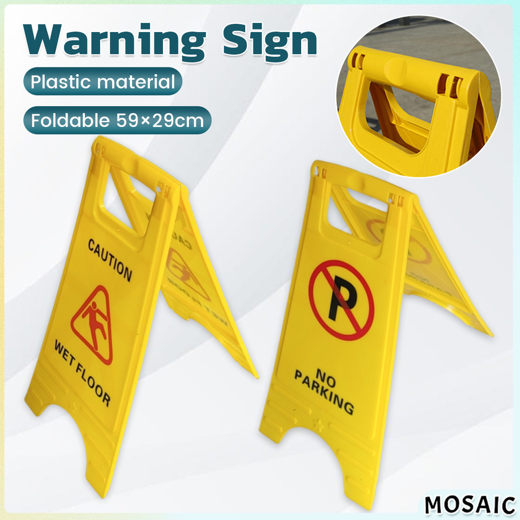 Caution Wet Floor Signage Foldable No Parking Signage Eye-catching ...