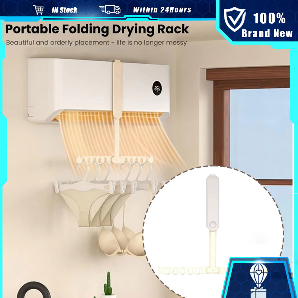No-punch Foldable Laundry Rack Travel Portable Clothes Rack Hotel ...