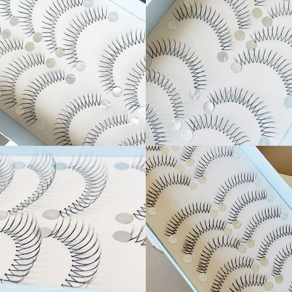 10 Pair Korean Girl Group U Shaped Cross False Eyelashes Natural ...