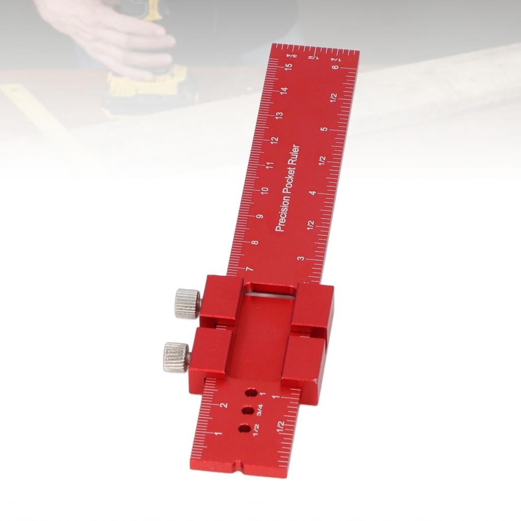 Ffggg Aluminum Alloy Woodworking Ruler with Clear Dual Scale for ...