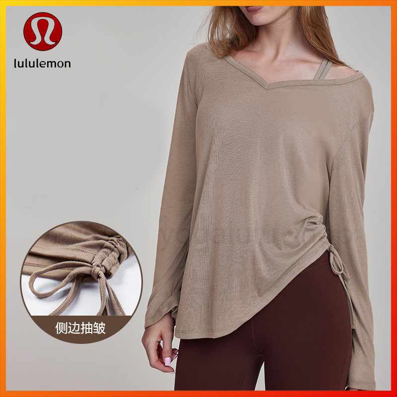 Lululemon yoga exercise loose long sleeved top 124116 | Shopee Philippines
