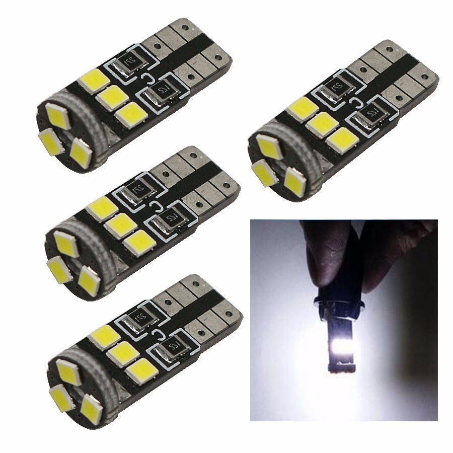 4PCS W5W T10 LED Bulbs Canbus 2835 SMD 6000K 168 194 2835 LED 5w5 Car ...