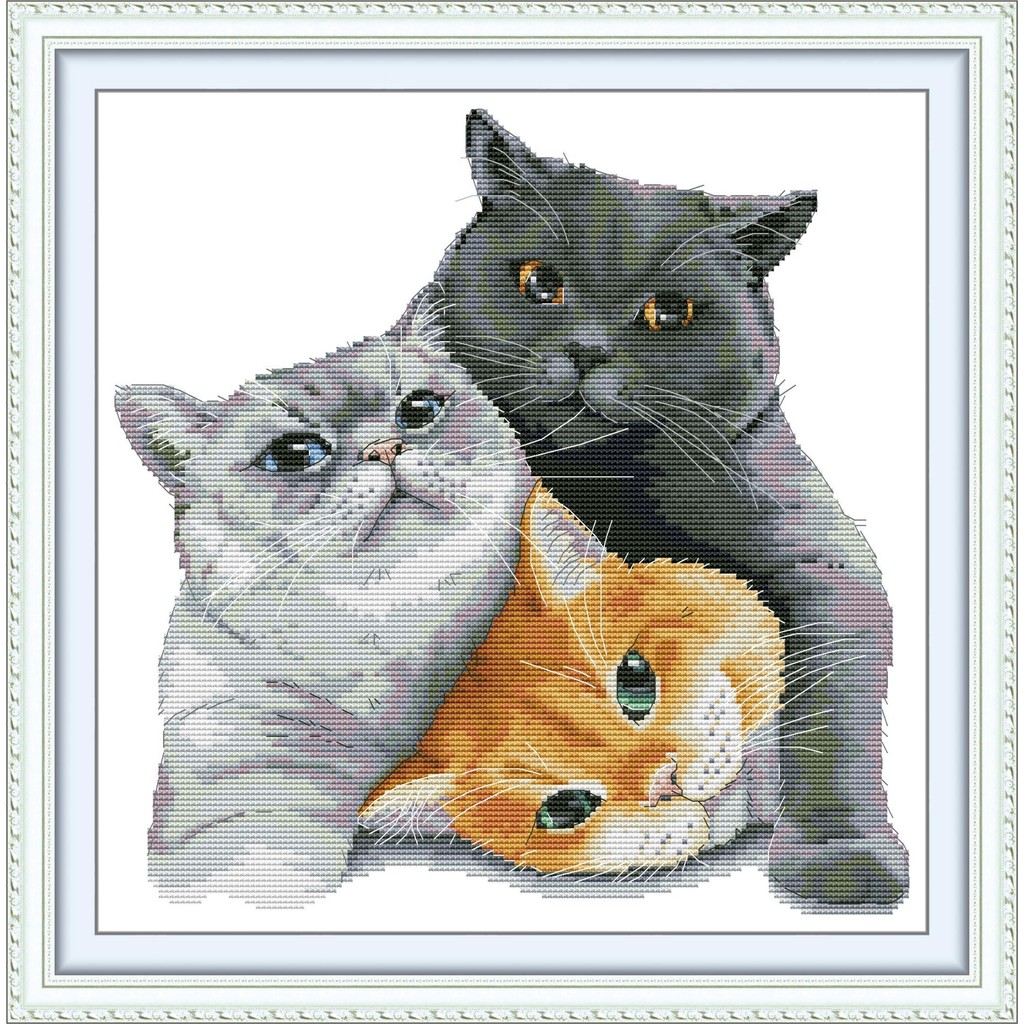 Joy Sunday Stamped Cross Stitch Ktis DMC Threads Chinese Cross Stitch ...
