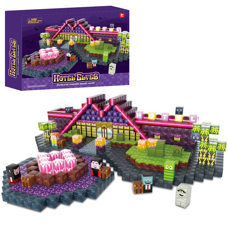 My Pixel Magnetic World Light Elf Hotel Building Model Magnetic ...