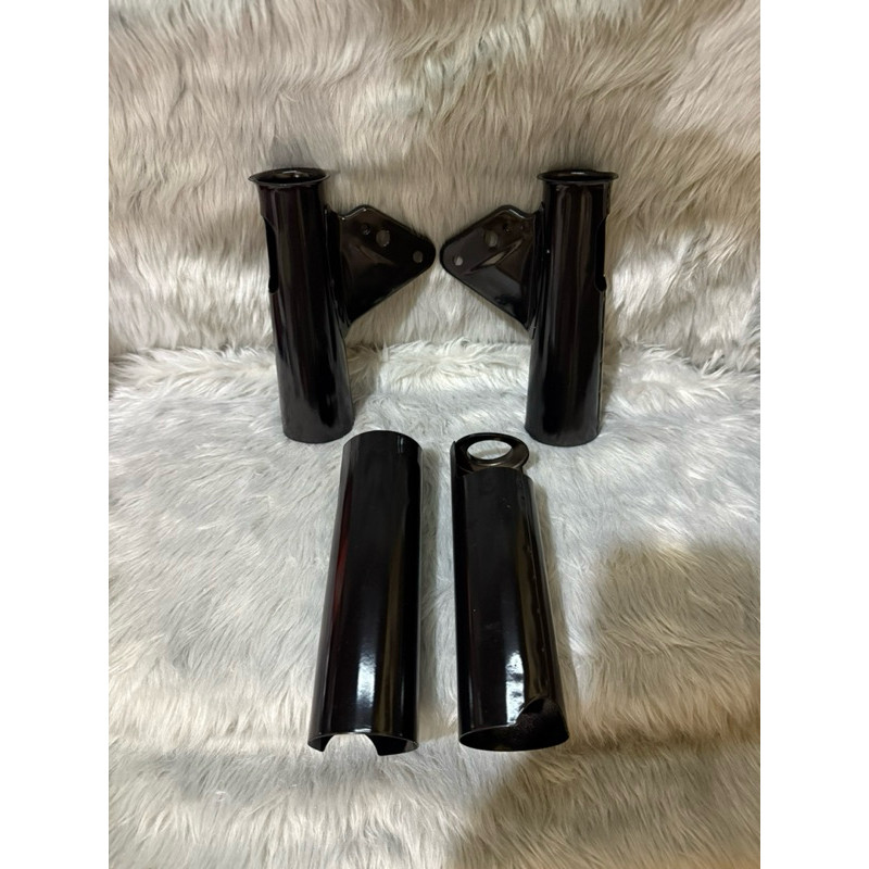 Motorcycle Front Shock Cover Upper/Lower For Tmx155 (Black) | Shopee ...