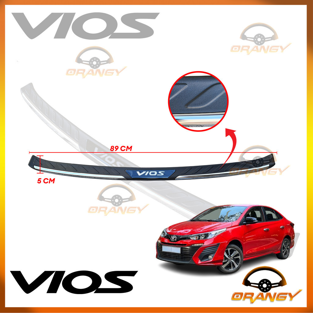 ALL NEW Toyota Vios 2019 to 2025 OEM Rear Stepsill Black Chrome / All ...