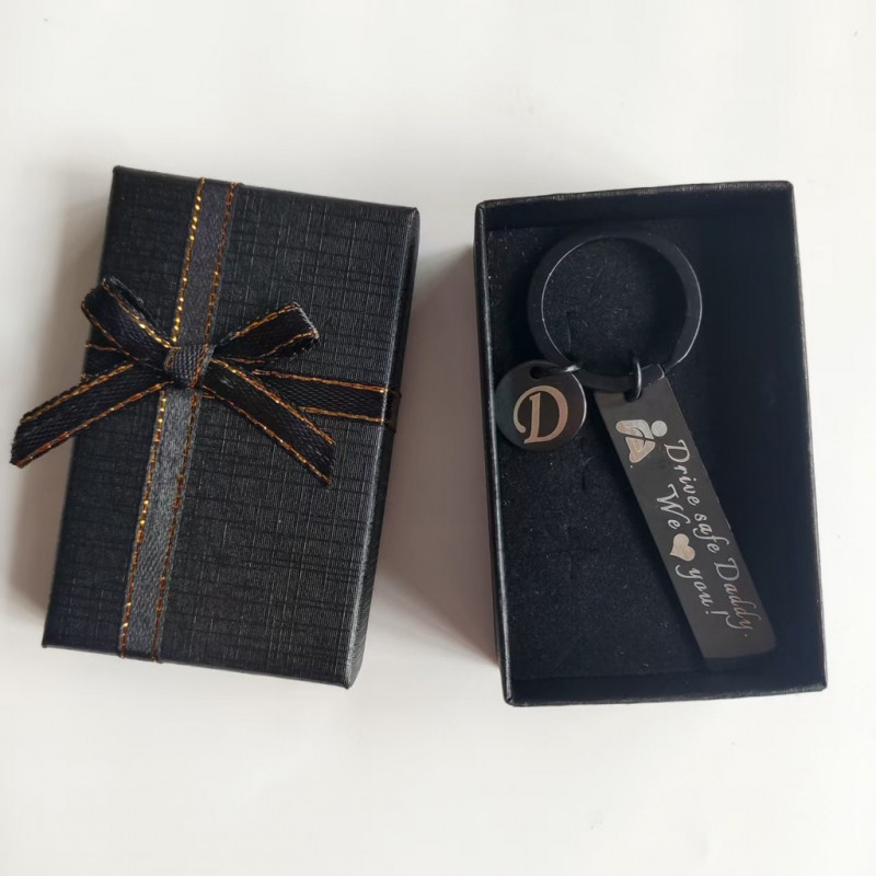Drive Safe Keychain Father's Day Gift 26 Letters Stainless Steel ...